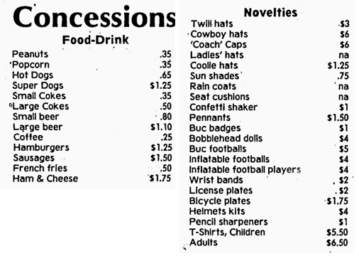 Concession Stand Price List Template Populationthesis x fc2