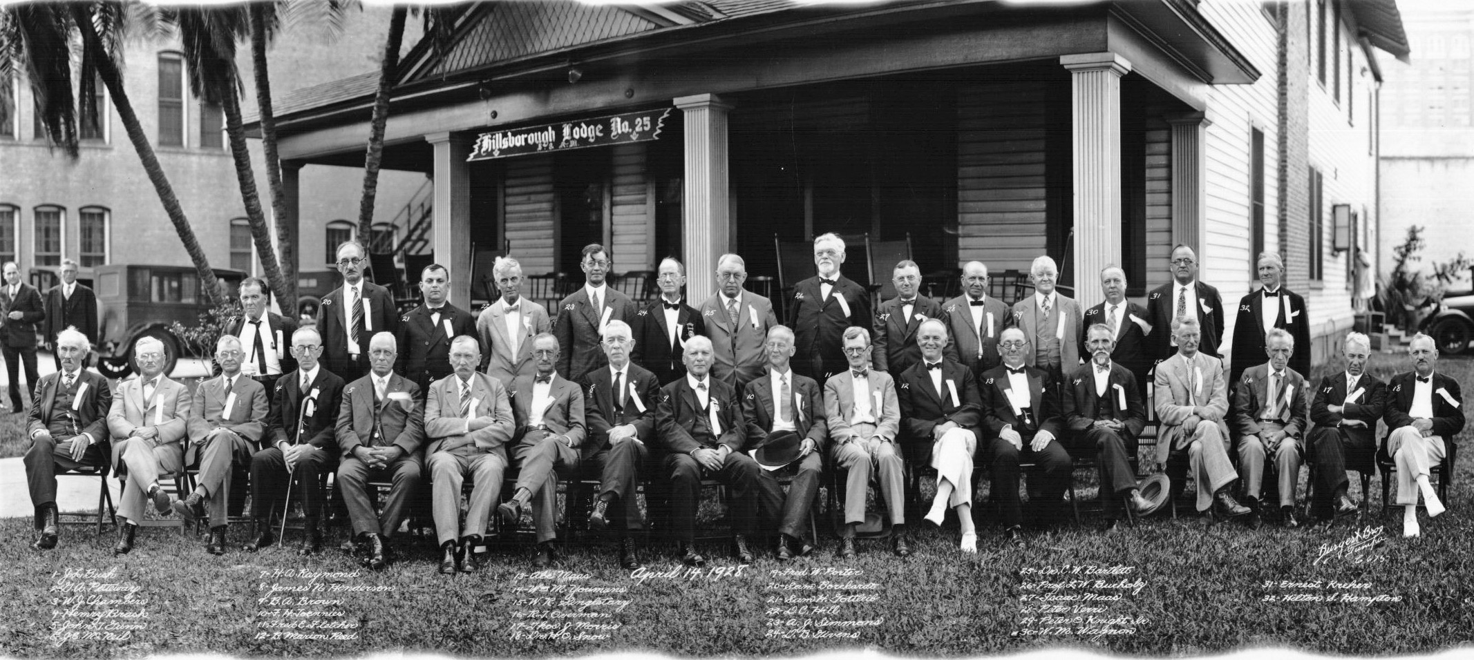 Hillsborough Lodge 25 members, 1928 Hillsborough Lodge 25 members, 1928